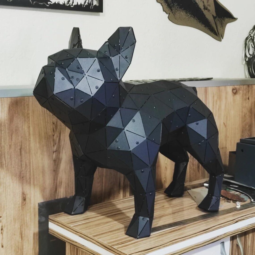 French Bulldog, Dxf Cnc Metal Dog, Laser Cutting, No Welding Required ...