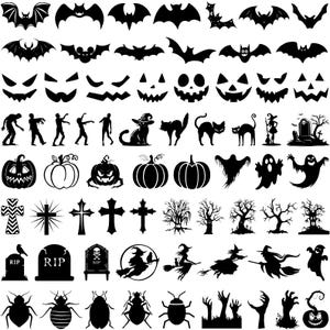 Halloween Elements Svg, Halloween Elements Clipart, Halloween Svg ...