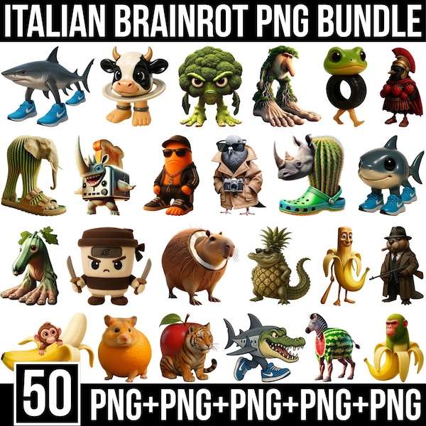 Brainrot plantilla papercraft - Etsy México