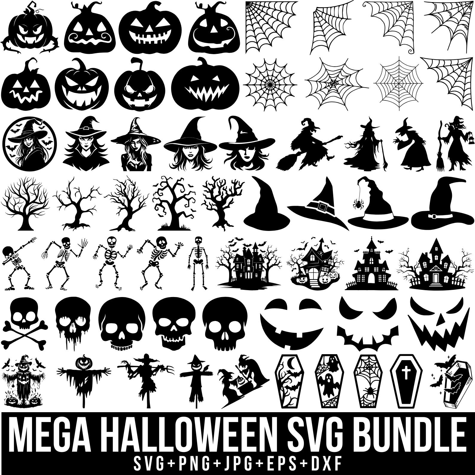 Halloween Elements Svg, Halloween Elements Clipart, Halloween Svg ...