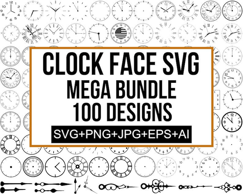Clock Face SVG Bundle: Modern & Old Designs (digital Download) - Etsy