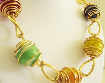 Wire wrapped marbles | Etsy