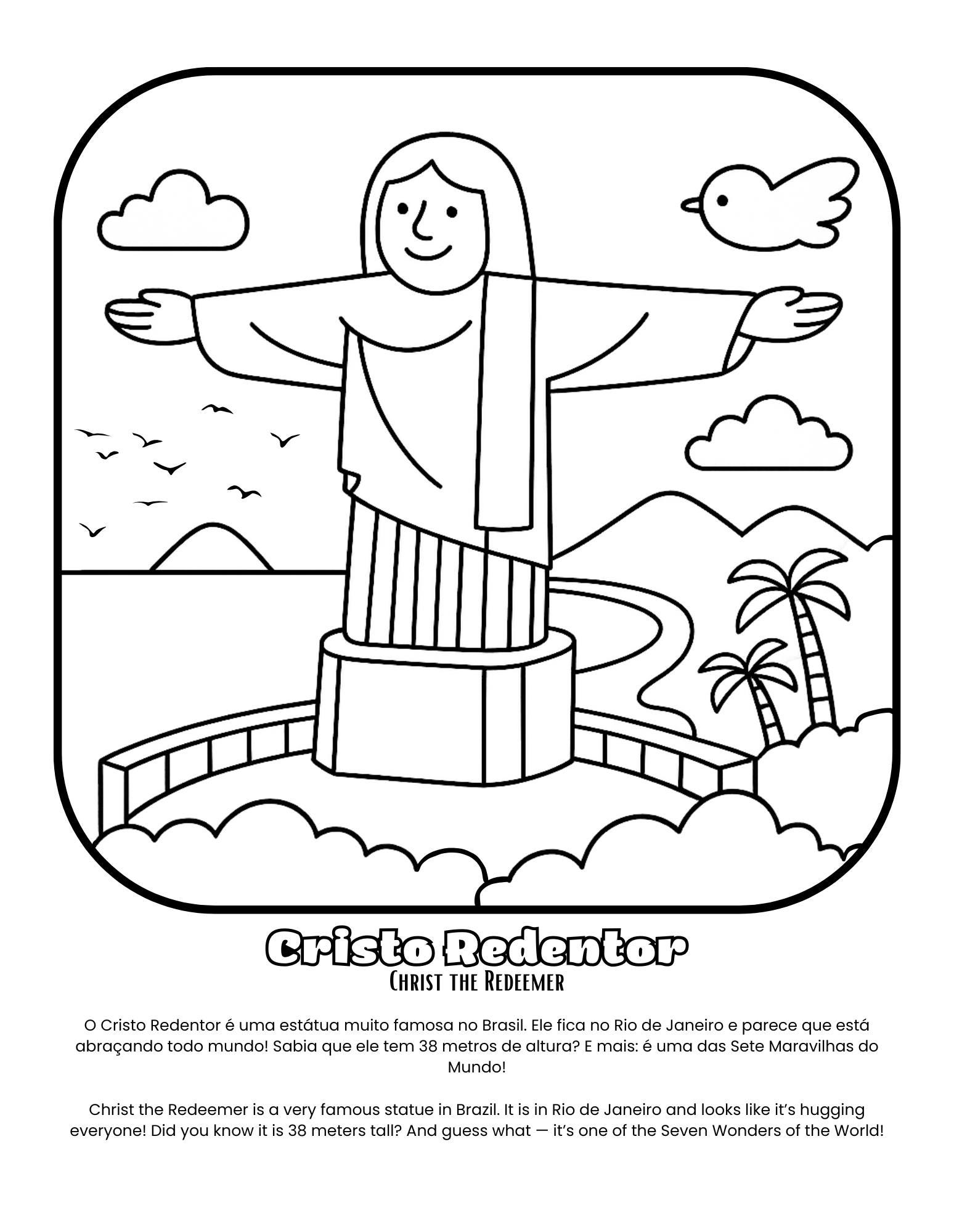 Brazil Coloring Book for Kids – Discover Incredible Places With ...