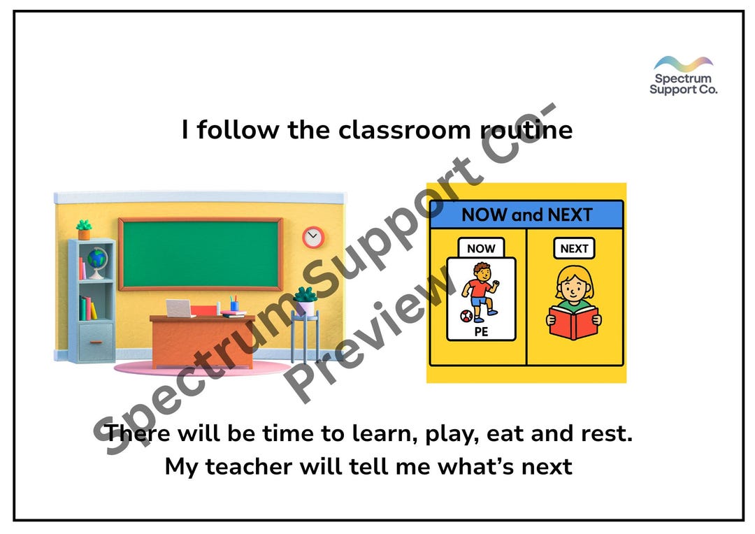 Social Story: Going to School | Printable Autism Visual Support | Back ...