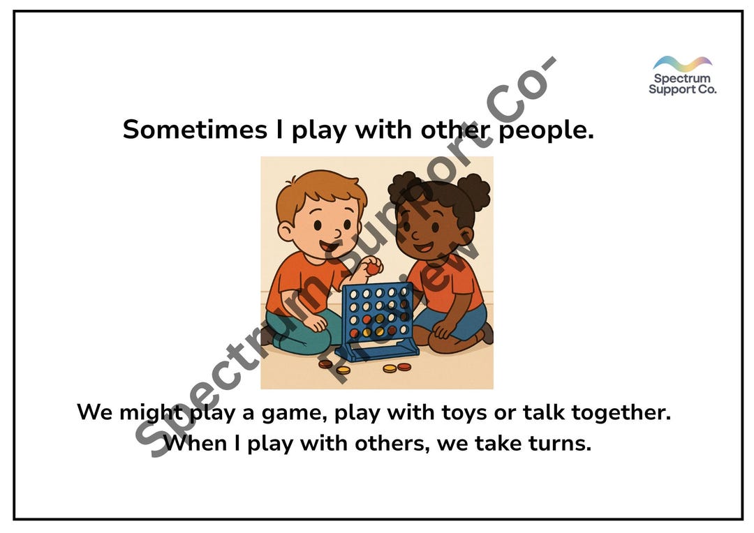 Social Story: Taking Turns | Autism Visual Support | Printable PDF for ...