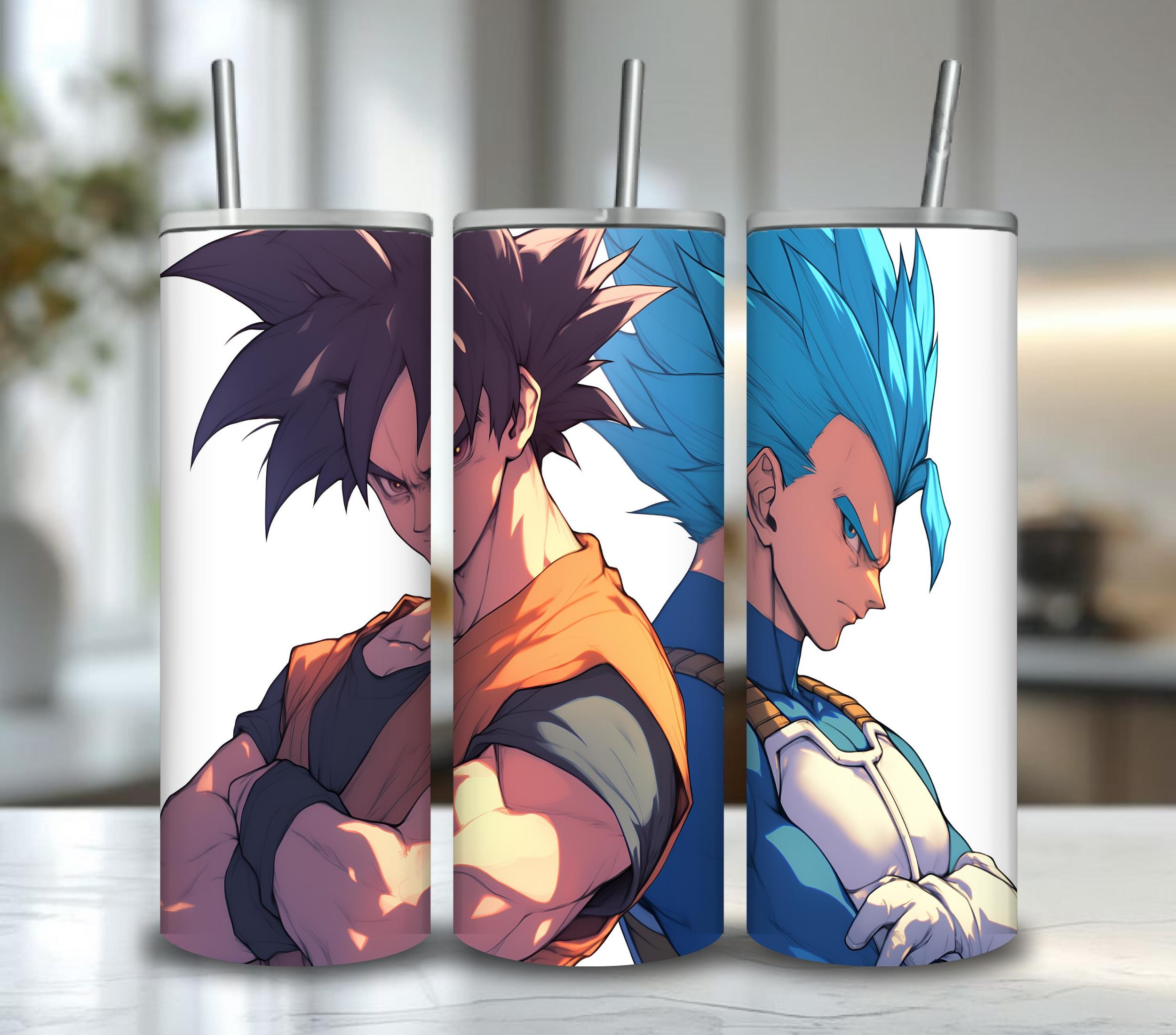 Goku and Vegeta 20oz Tumbler Wrap PNG – Dragon Ball Z Sublimation ...