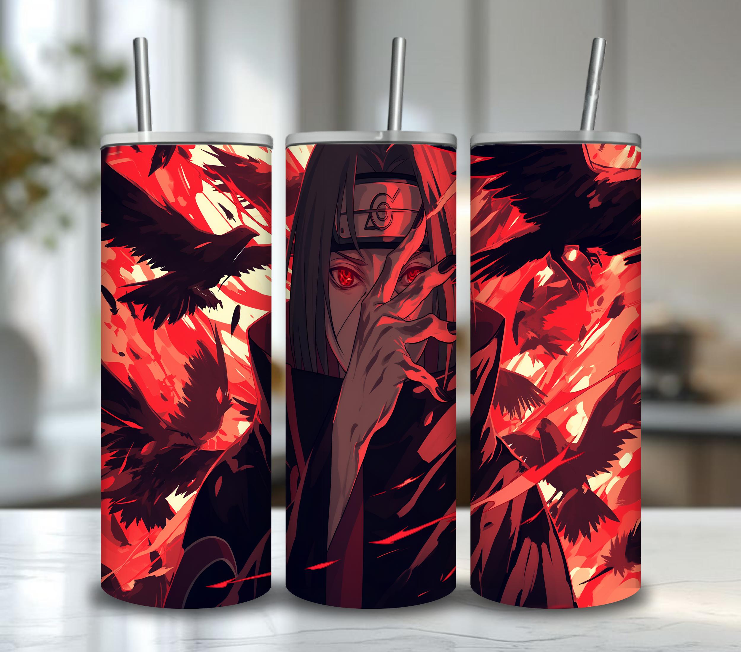 Itachi 20oz Custom Tumbler Wrap PNG – Uchiha Clan Anime Sublimation ...