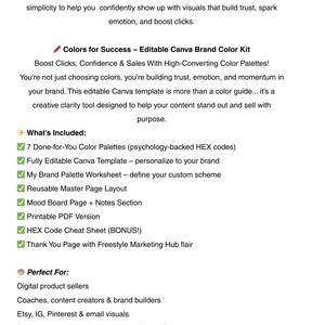 Editable Brand Kit Canva Template | 7 Color Psychology Palettes ...