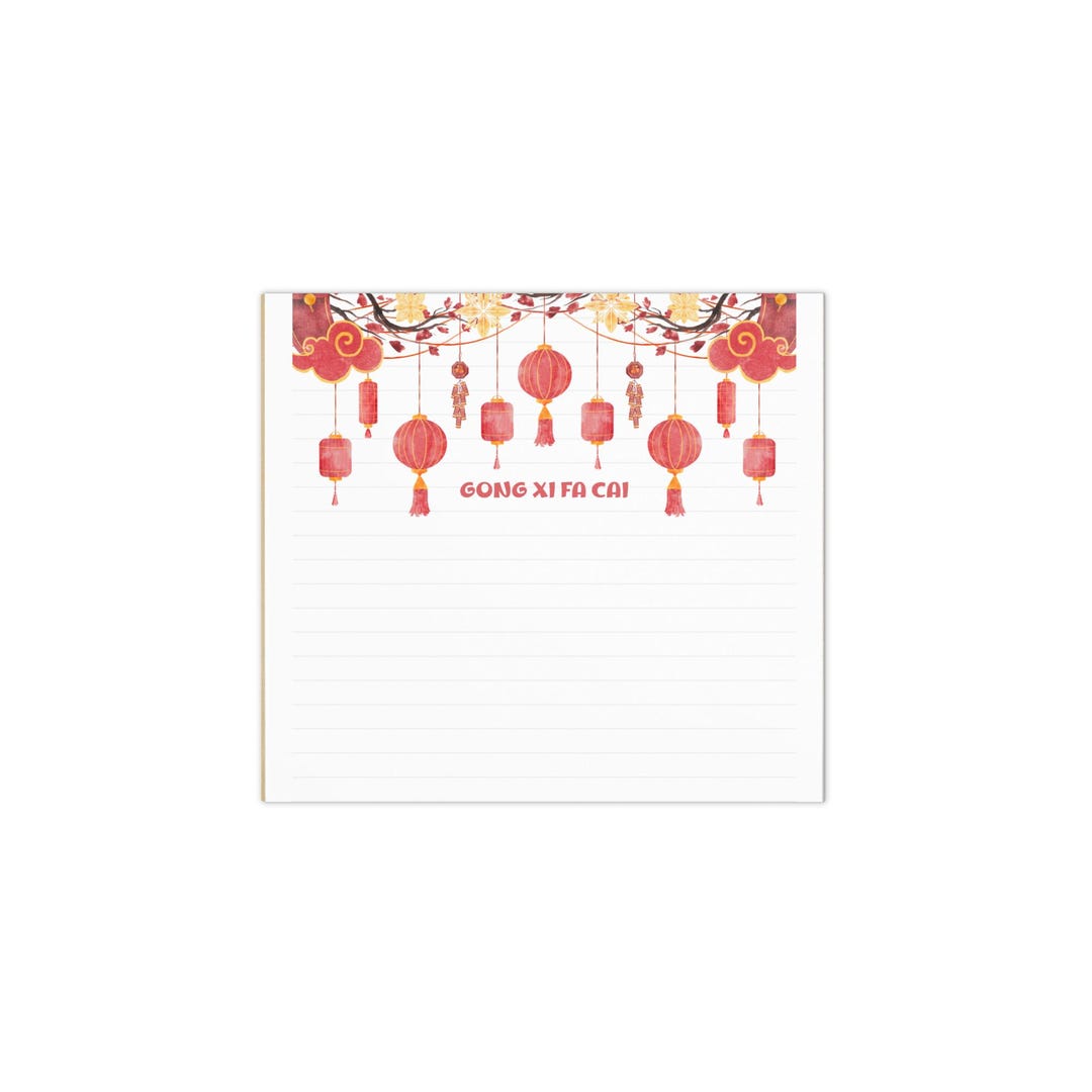 Chinese Lantern Notepad – Lunar New Year Notepad With Watercolor ...
