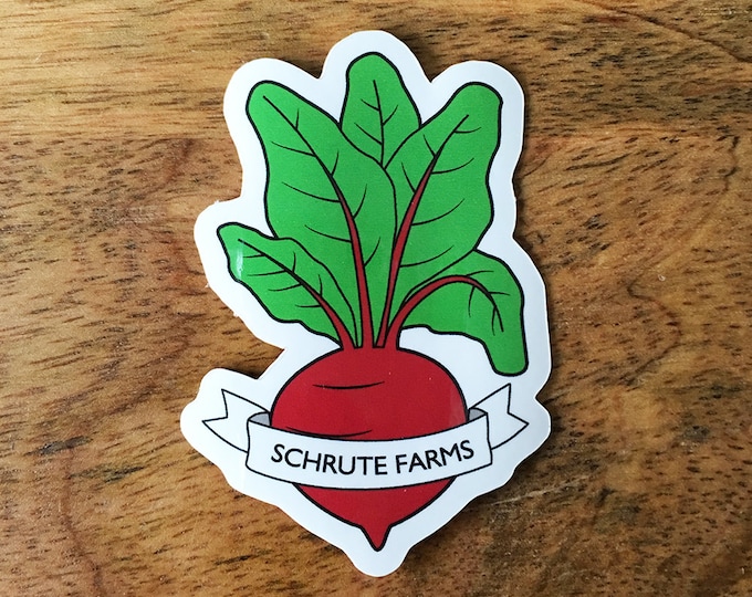 Schrute Farms Beet Sticker - Dwight Schrute the Office Vinyl Sticker - Etsy