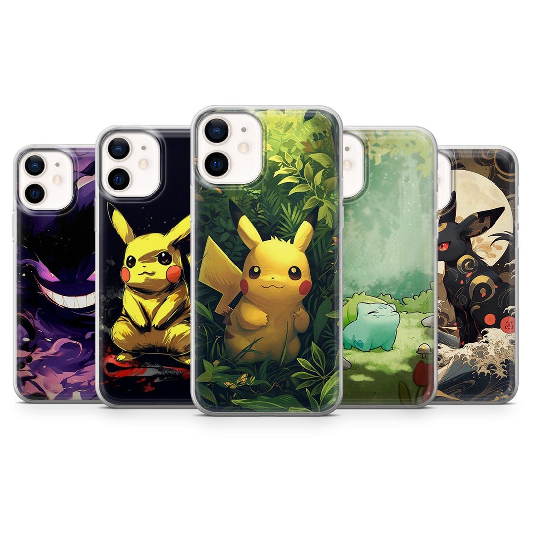 Pokemon Phone Case Pikachu Bulbasaur Cover for iPhone 16e, 15, 14, 13 ...