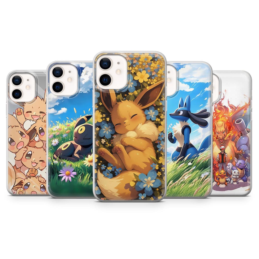 Pokemon Phone Case Pikachu Eevee Cover for iPhone 16e, 15, 14, 13, 12 ...