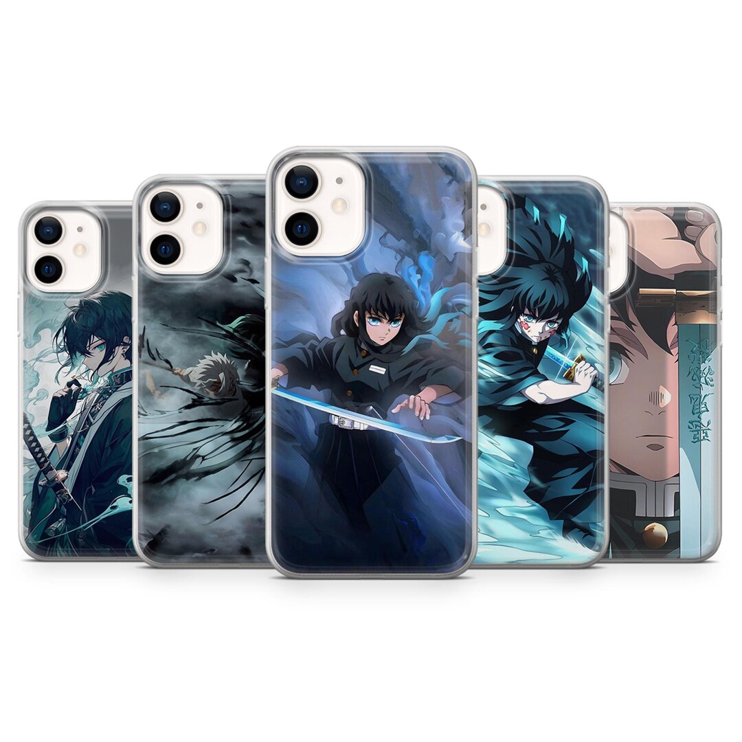 Demon Slayer Phone Case Muichiro Cosplay Cover for iPhone 16e, 15, 14 ...