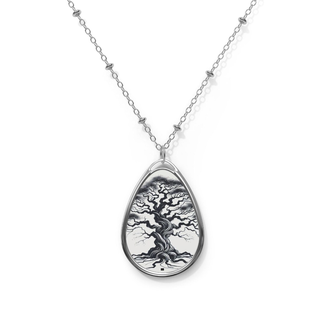 Necklace, Japanese Art Tree of Life Pendant, Traditional Japanese ...