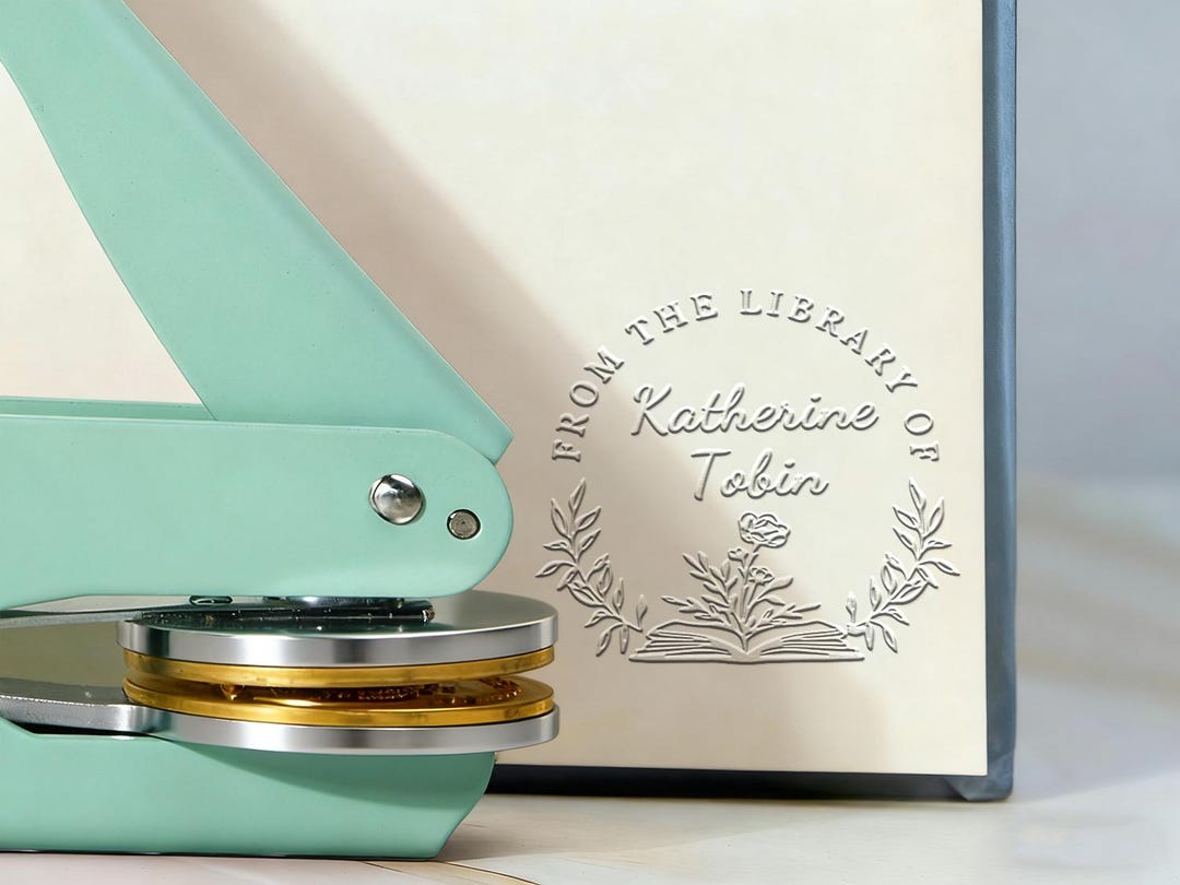 Personalized Book Embosser, Custom Library Embosser Stamp - Etsy