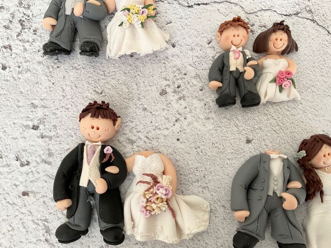 Polymer Clay Wedding Figures for Crafts Bride & Groom Bargain - Etsy UK