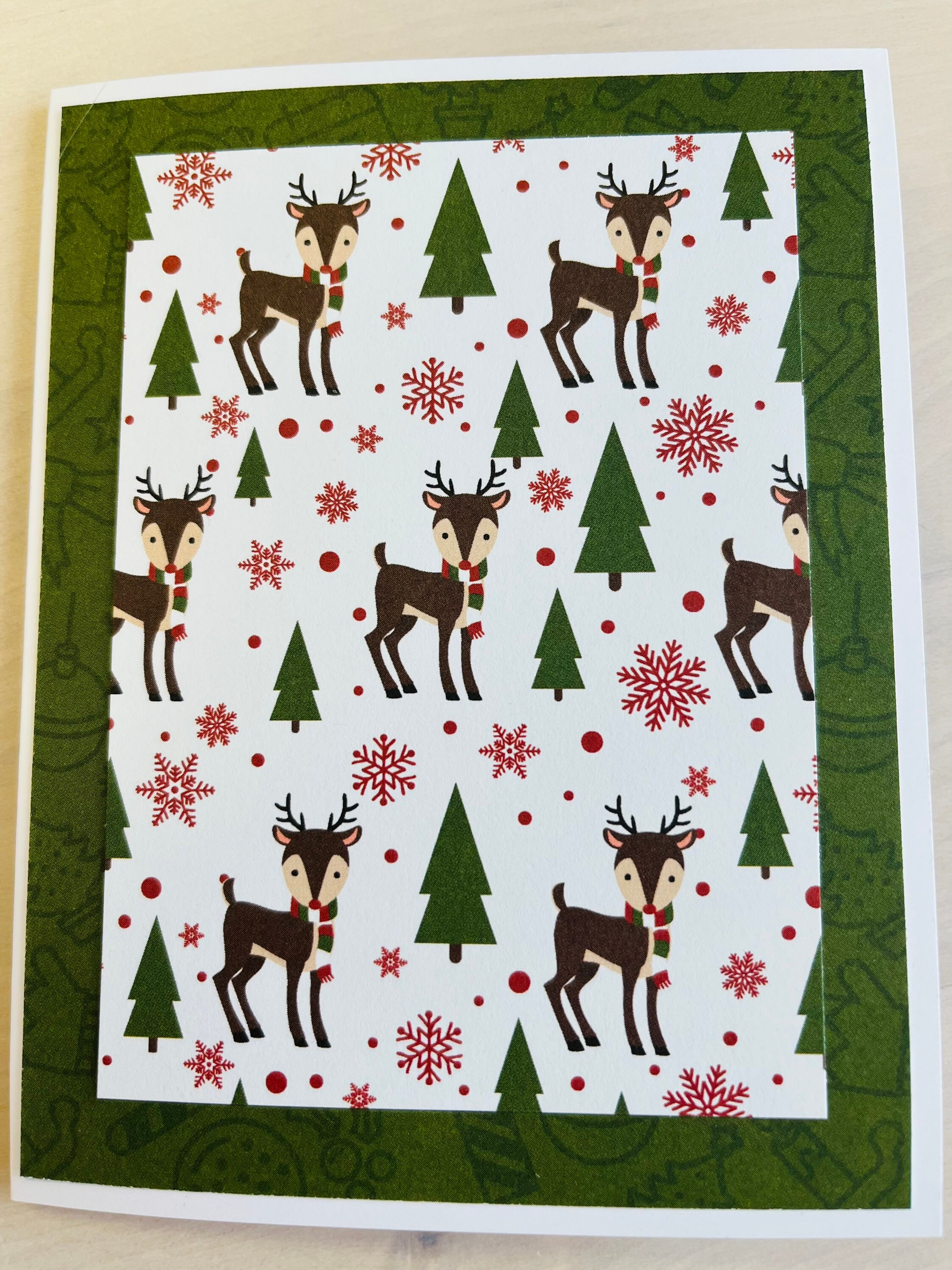 Kids Christmas Cards, Reindeer Cards, Santa Cards, Handmade Greeting ...