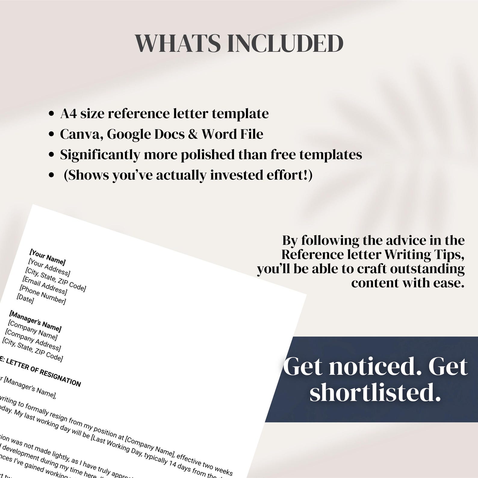 Professional Resignation Letter Template, Resignation Letter, Notice ...