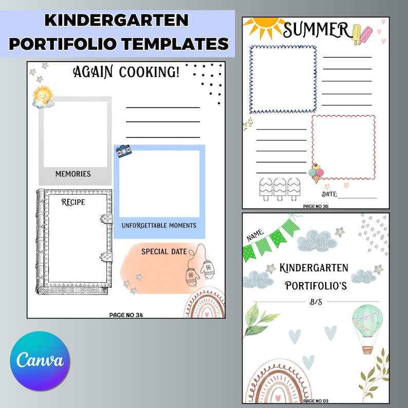 Kindergarten Portfolio, Daycare Portfolio With Over 40 Templates, Kita ...