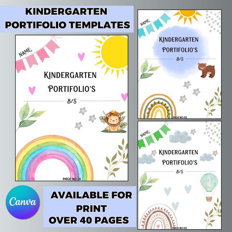 Kindergarten Portfolio, Daycare Portfolio With Over 40 Templates, Kita ...