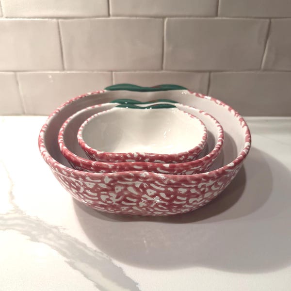 Red Ceramic Apple Decor - Etsy