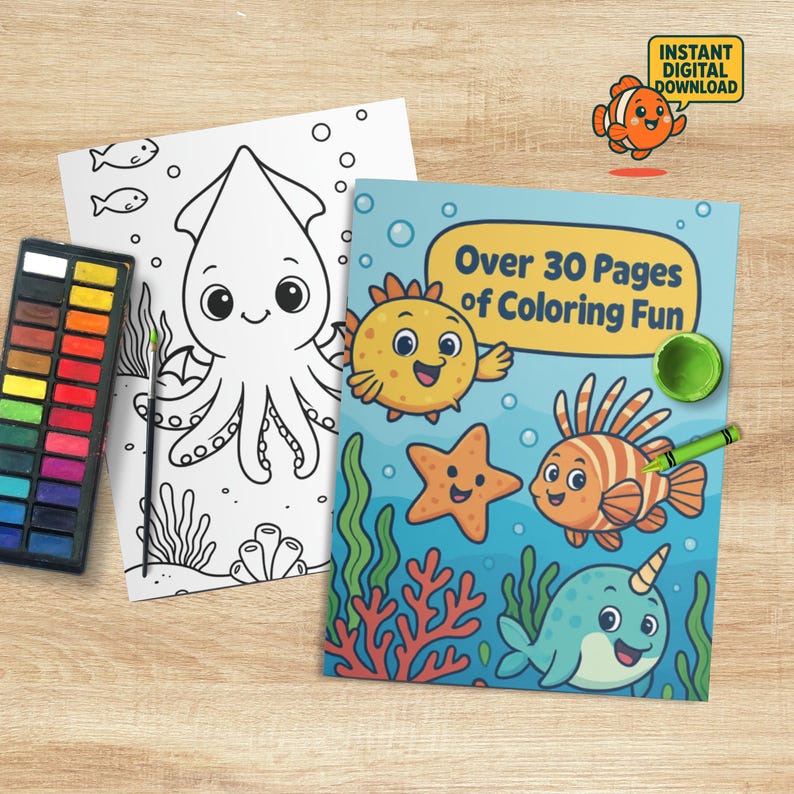Cute Sea Animal Coloring Pages for Kids | Ocean Animals Printable ...