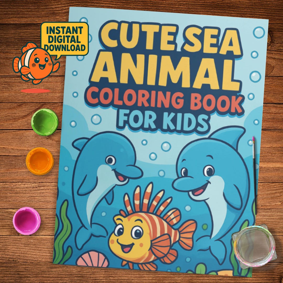 Cute Sea Animal Coloring Pages for Kids | Ocean Animals Printable ...