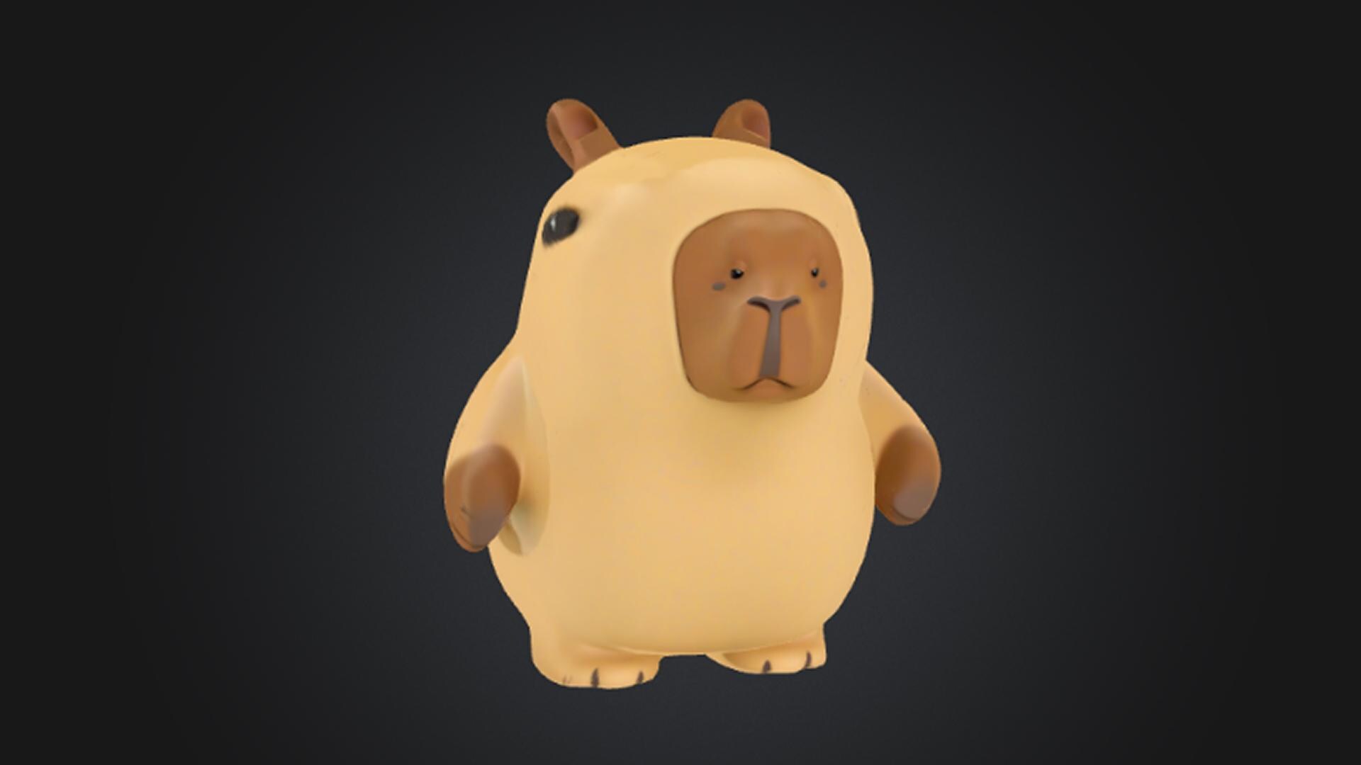 Capybara 3D Cute Model, Printable File, Editable in Blender, STL and ...