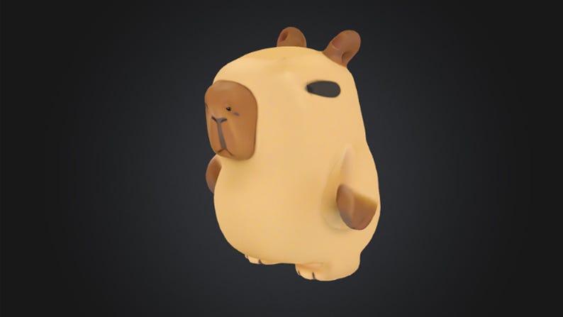 Capybara 3D Cute Model, Printable File, Editable in Blender, STL and ...