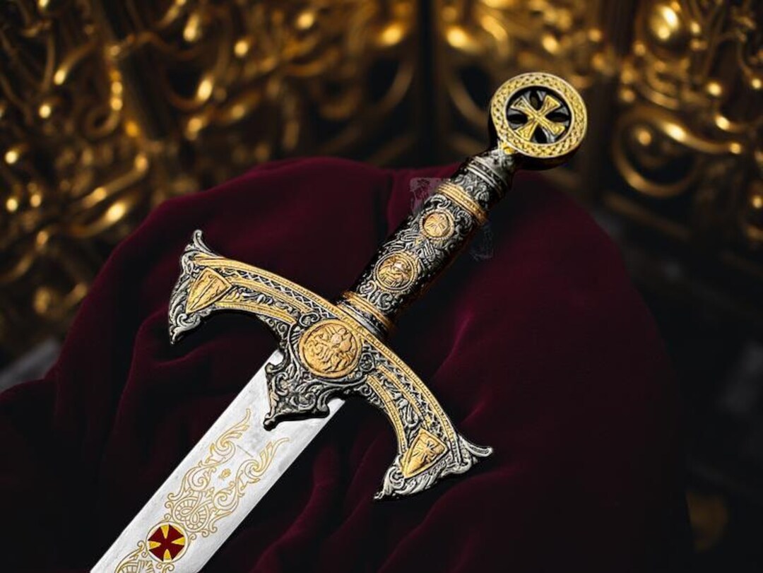 Handmade Knights Templar Stainless Steel Sword, Medieval Sword ...