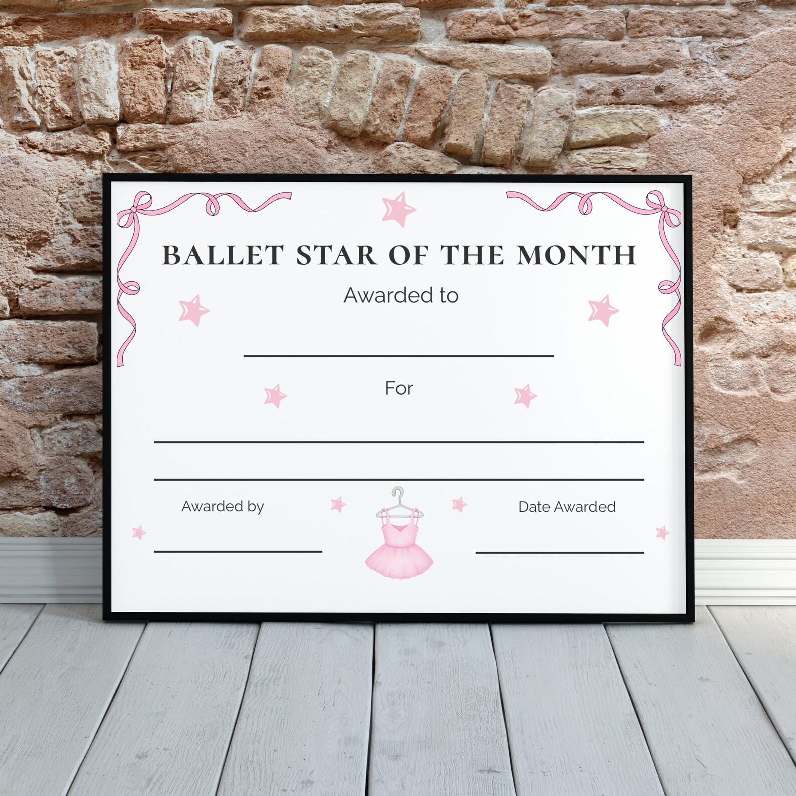 Ballet Star of the Week & Month Certificates, Instant Download ...