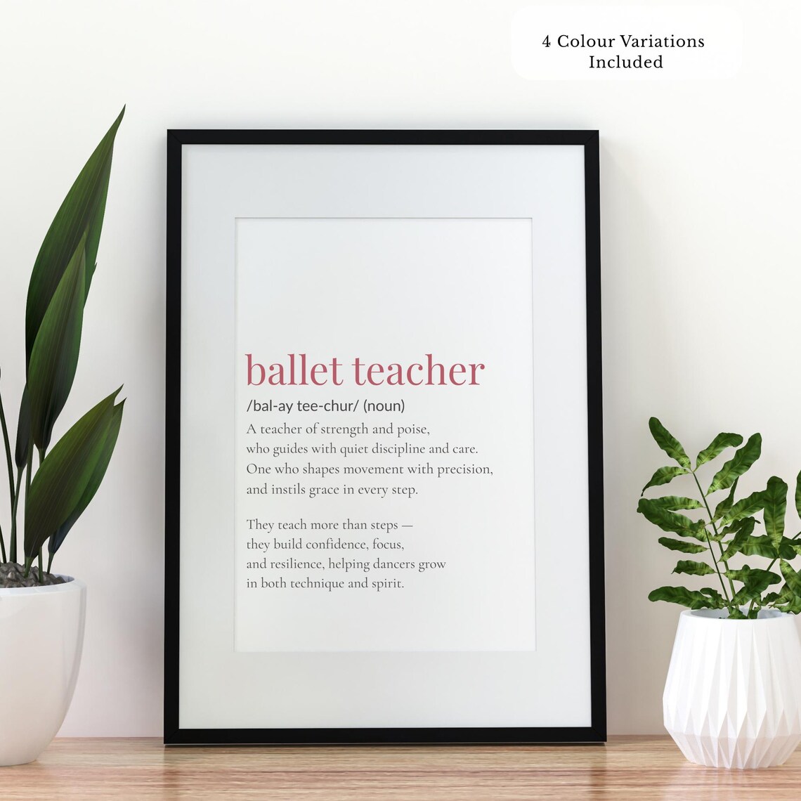 Ballet Teacher Definition Printable, Ballet Teacher Gift, End of Year ...
