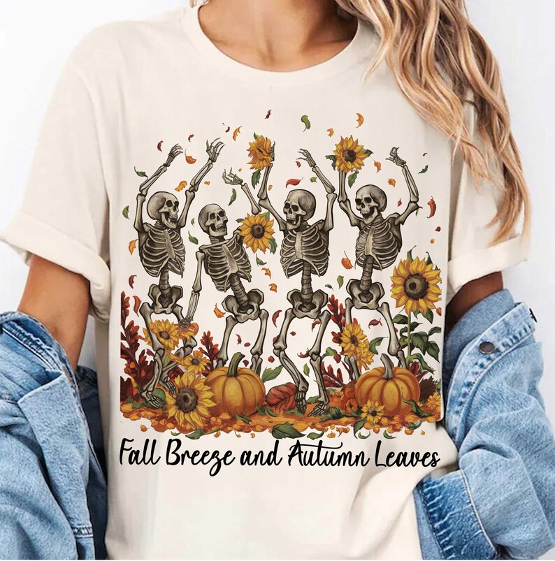 Dancing Skeletons Fall Clipart, Digital Download for Sublimation ...