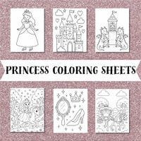 30 Little Princess Coloring Pages, Kids Coloring Book, Instant PDF ...