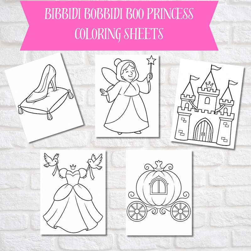 Cinderella Coloring Page - Etsy UK