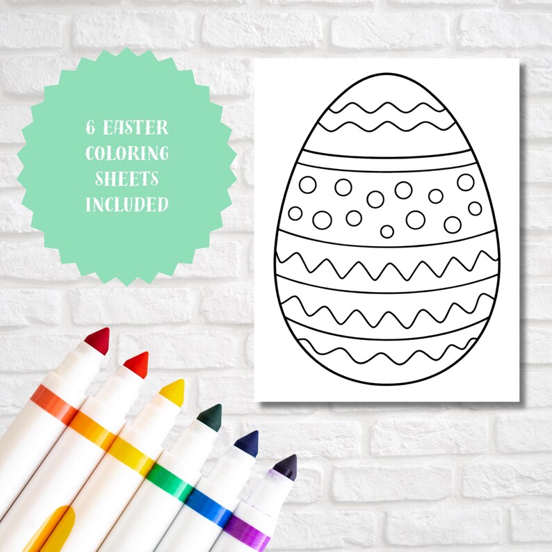 Easter Coloring Pages Bundle PDF | Cute Easter Coloring Sheets for Kids ...