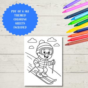Ski Coloring Pages for Kids | Winter Sports Printable | Skiing & Snow ...