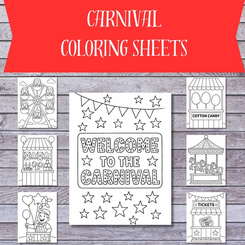Coloring Book Carnival - Etsy