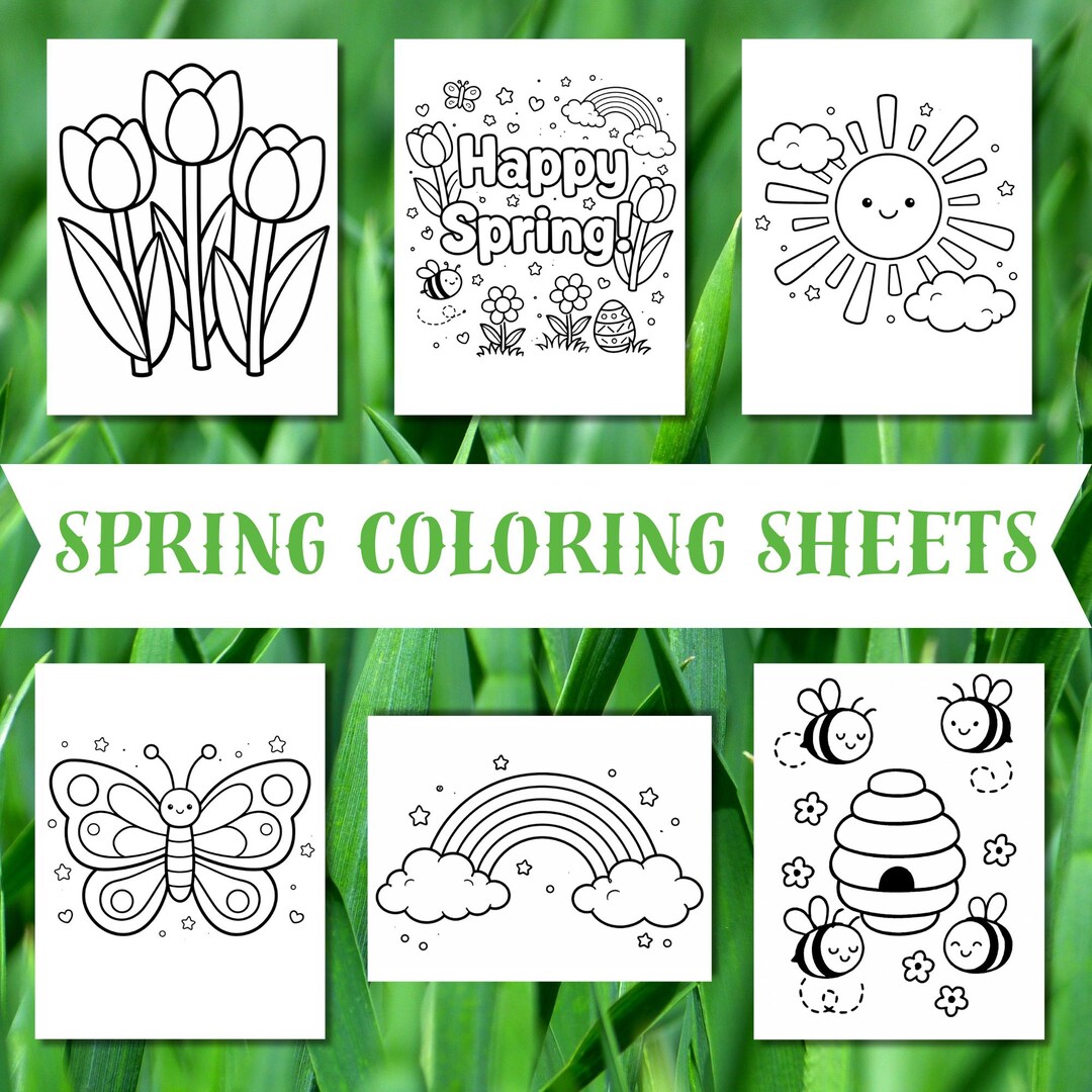 Spring Coloring Pages for Toddlers Printable PDF | Easy Preschool ...