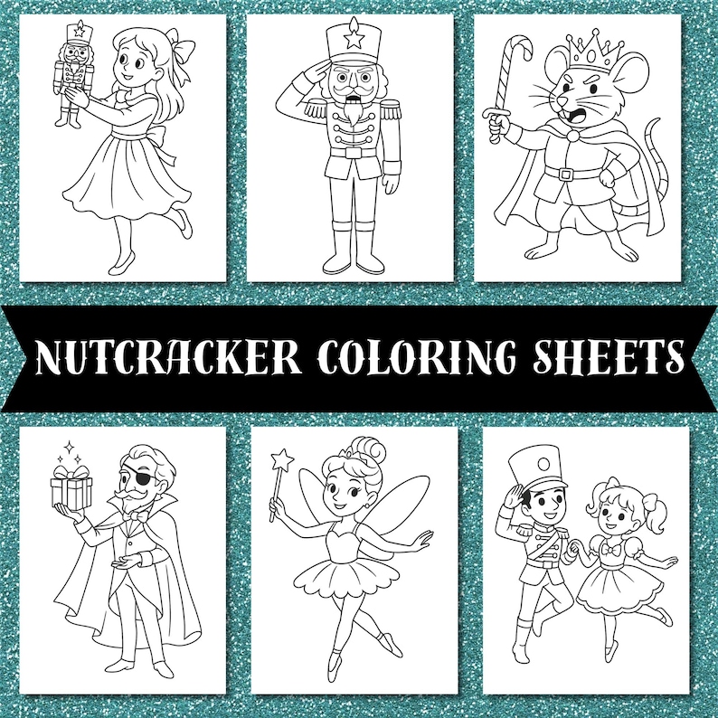 Nutcracker Coloring Pages PDF | Christmas Ballet Printable | Sugar Plum ...