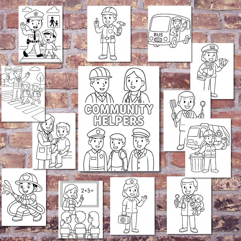 Community Helpers Coloring Pages | Printable PDF Activity Sheets ...