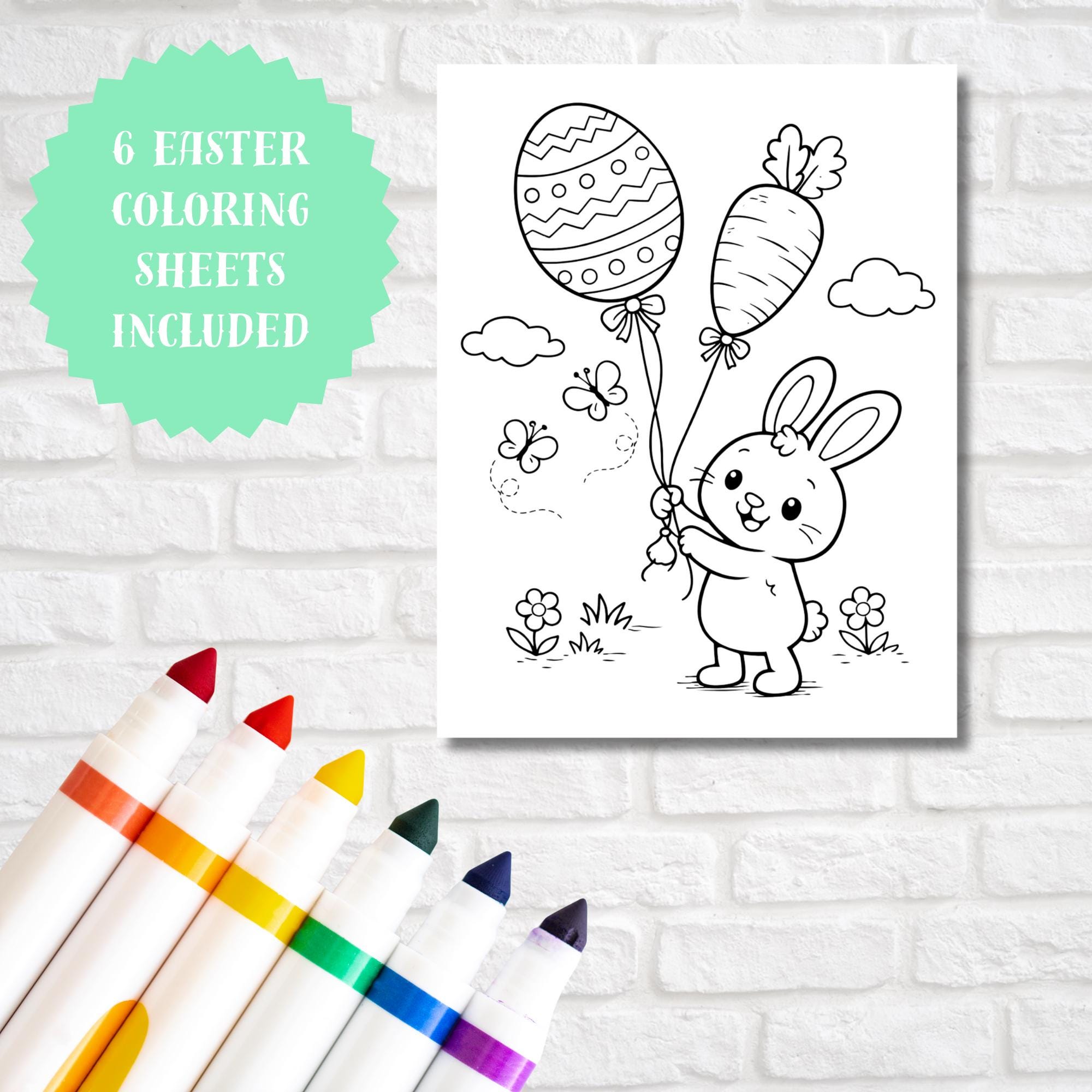 Easter Coloring Pages for Kids | Cute Bunny, Chick & Egg Coloring ...
