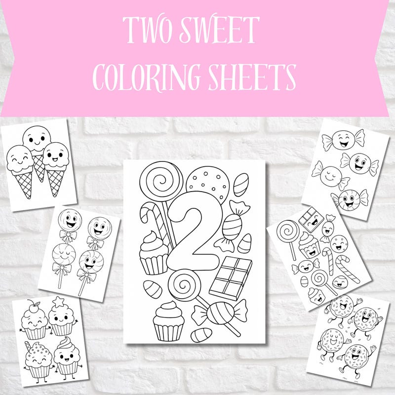 Sweet Foods Coloring - Etsy