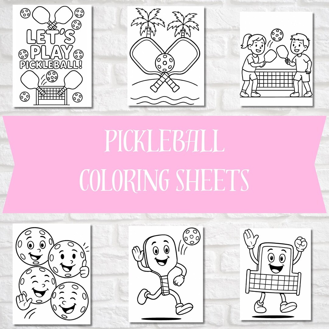 Pickleball Coloring Pages | Printable PDF Activity Sheets | Fun ...