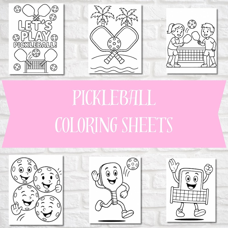 Pickleball Coloring Sheet - Etsy