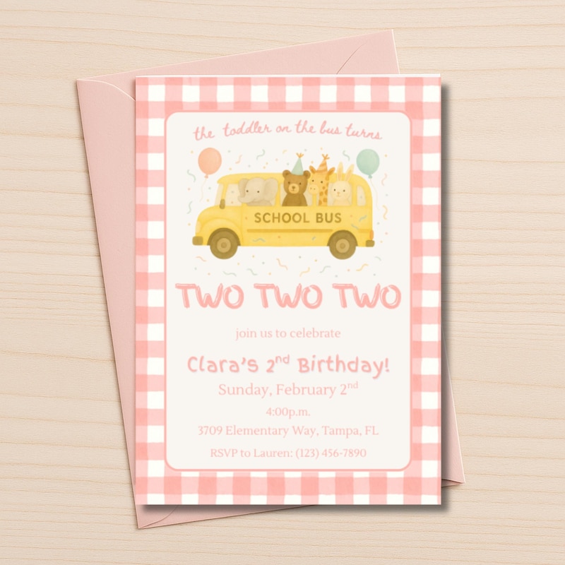 Bus Themed 2nd Birthday - Etsy