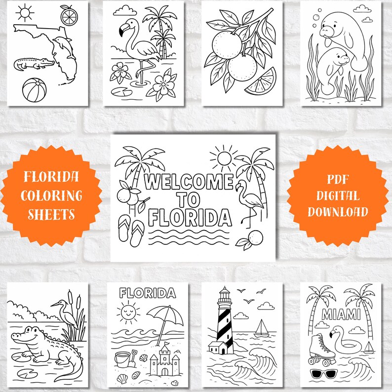 Florida Coloring Pages Printable | Sunshine State Coloring Sheets ...