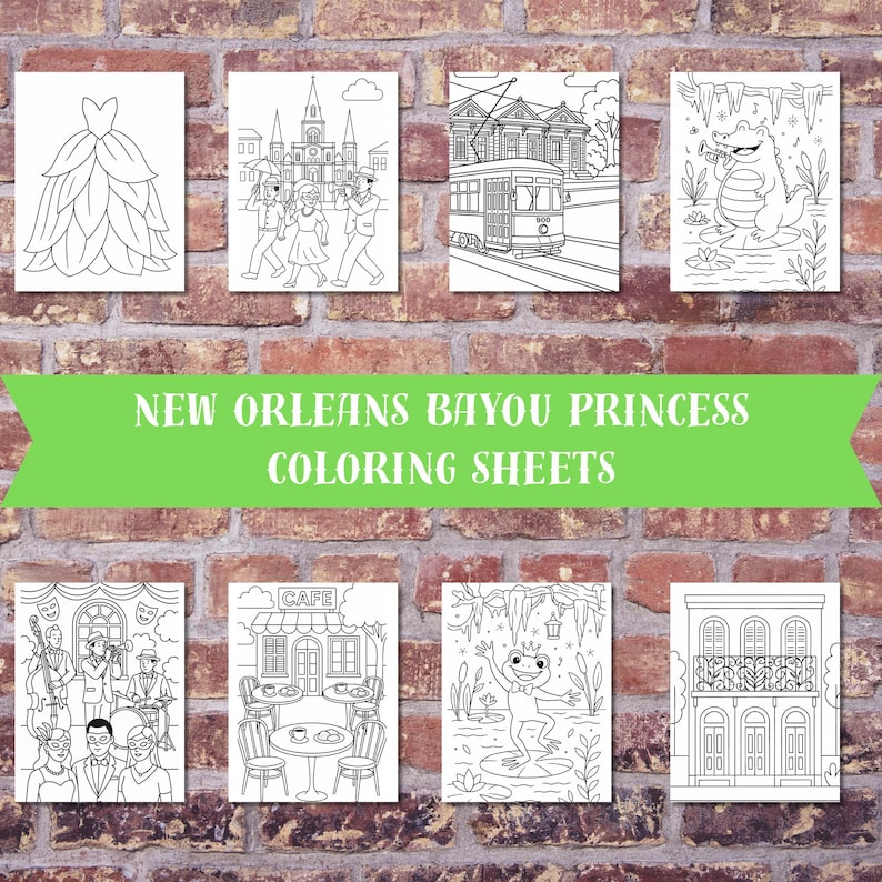 New Orleans Bayou Princess Coloring Pages | Printable PDF Activity ...