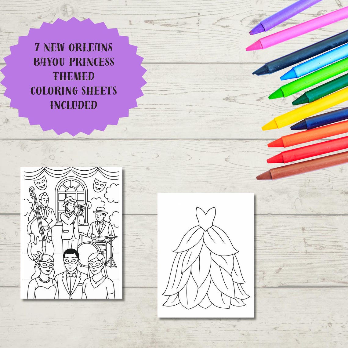New Orleans Bayou Princess Coloring Pages | Printable PDF Activity ...