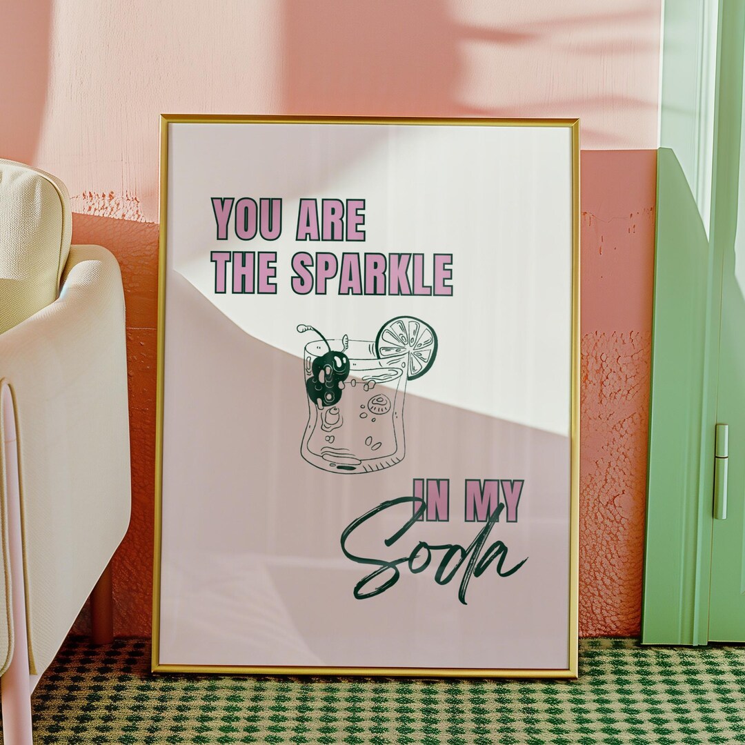 Vodka Soda Friendship Poster| Margarita Art Print | Friendship Love ...